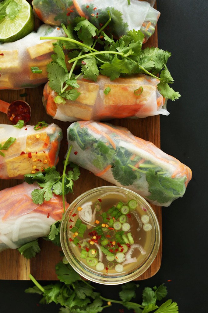 Tofu Spring Rolls with Pickled Veggies | Minimalist Baker Recipes