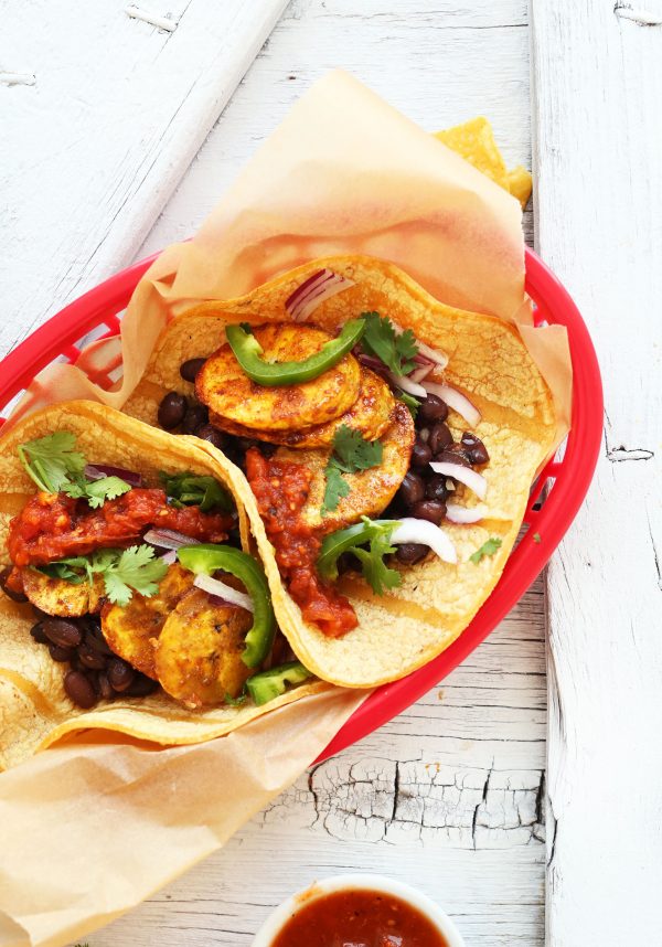 Spicy Plantain Black Bean Tacos | Minimalist Baker Recipes