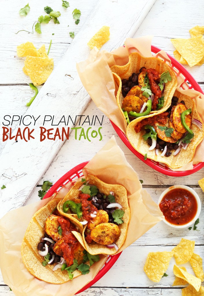Spicy Plantain Black Bean Tacos | Minimalist Baker Recipes
