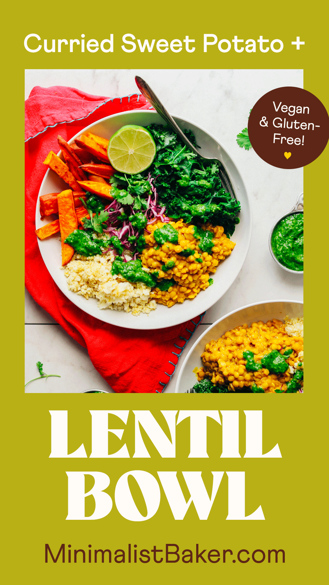 Curried Lentil Sweet Potato Bowl | Minimalist Baker Recipes