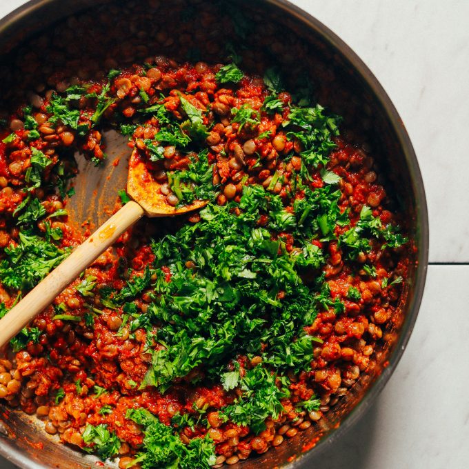 Moroccan Lentil Stuffed Eggplant | Minimalist Baker Recipes