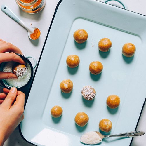 5-Ingredient Golden Milk Snack Bites | Minimalist Baker Recipes