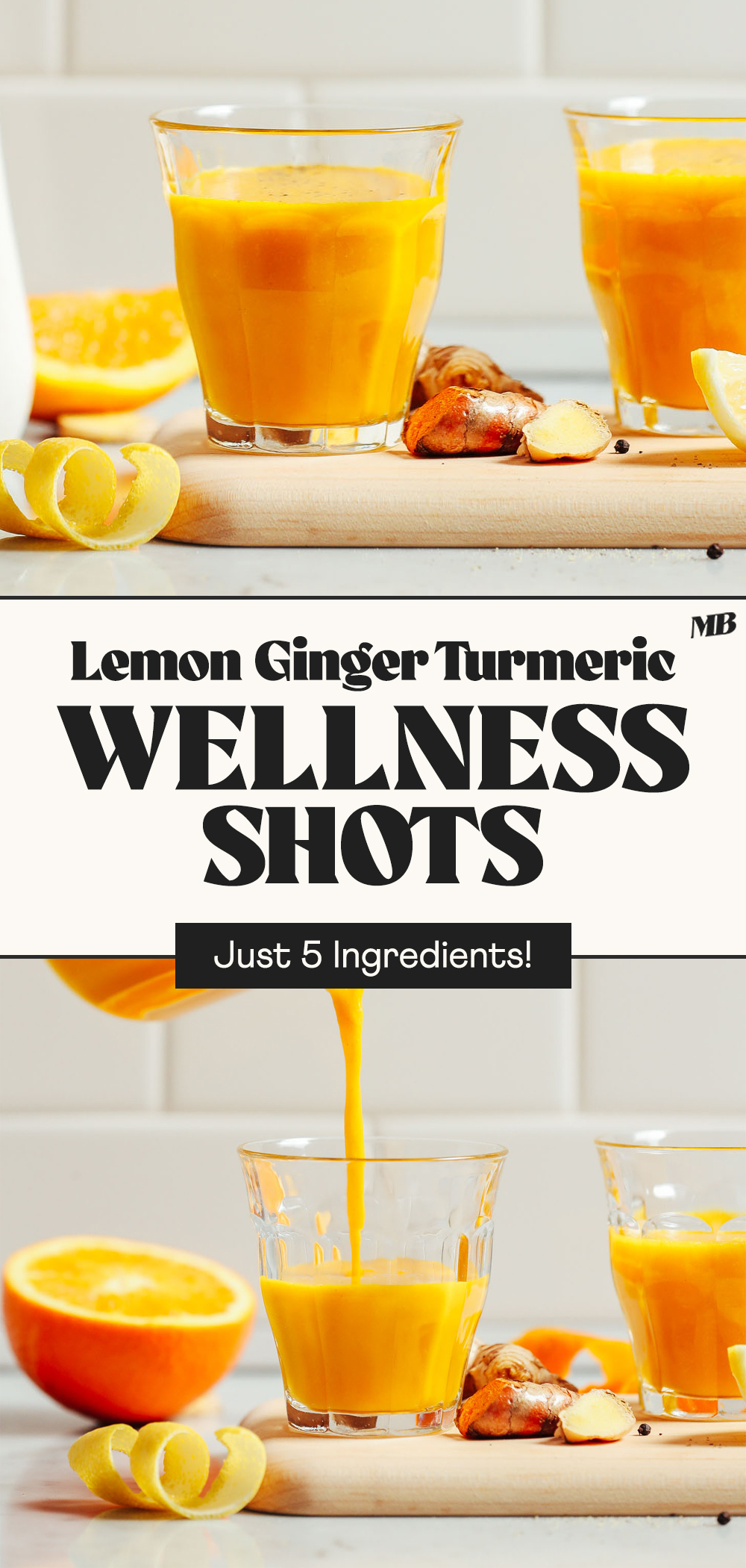 Lemon Ginger Turmeric Wellness Shots | Minimalist Baker Recipes