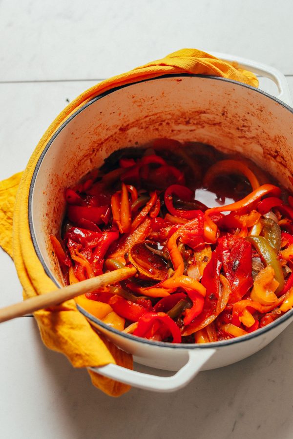 Herb Baked Fish with Rainbow Bell Peppers - Minimalist Baker Recipes