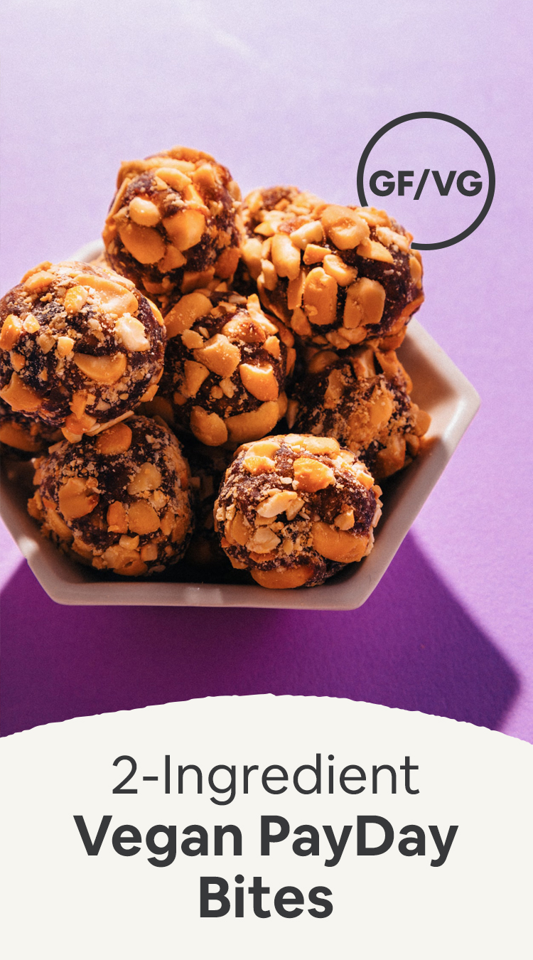 2-Ingredient Vegan PayDay Bites - Minimalist Baker Recipes