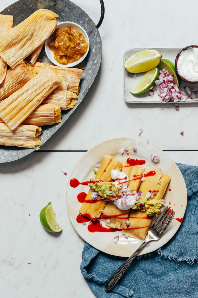 Easy Green Chile Chicken Tamales - Minimalist Baker Recipes
