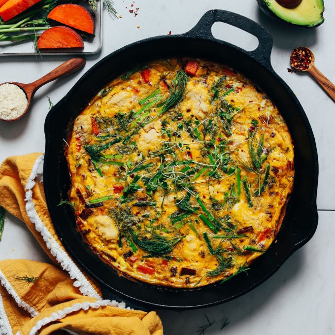 Spring Frittata with Leeks, Asparagus, and Sweet Potato - Minimalist ...