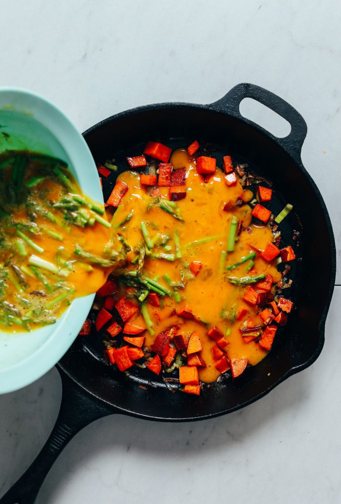 Spring Frittata with Leeks, Asparagus, and Sweet Potato - Minimalist ...