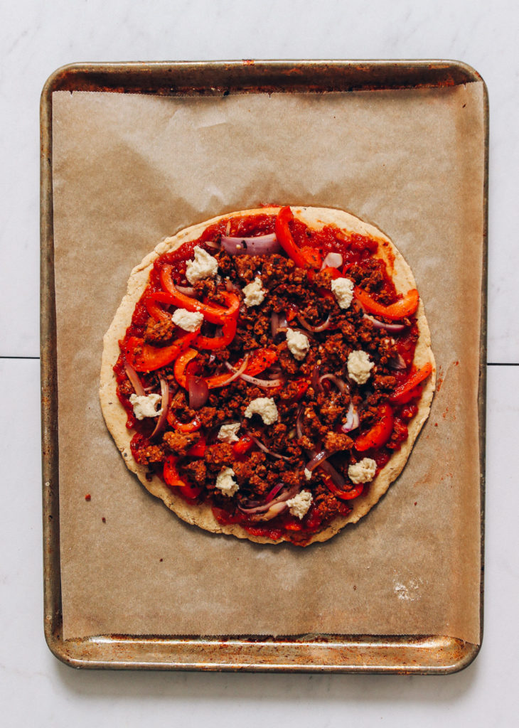 Gluten-Free Vegan Sausage Pizza - Minimalist Baker Recipes
