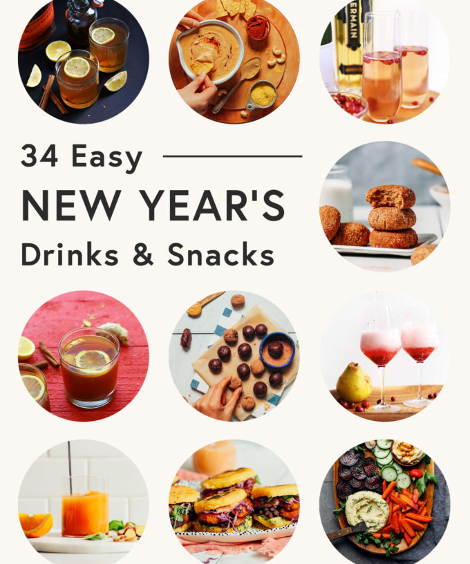 34 EASY New Year's Drinks & Snacks - Minimalist Baker
