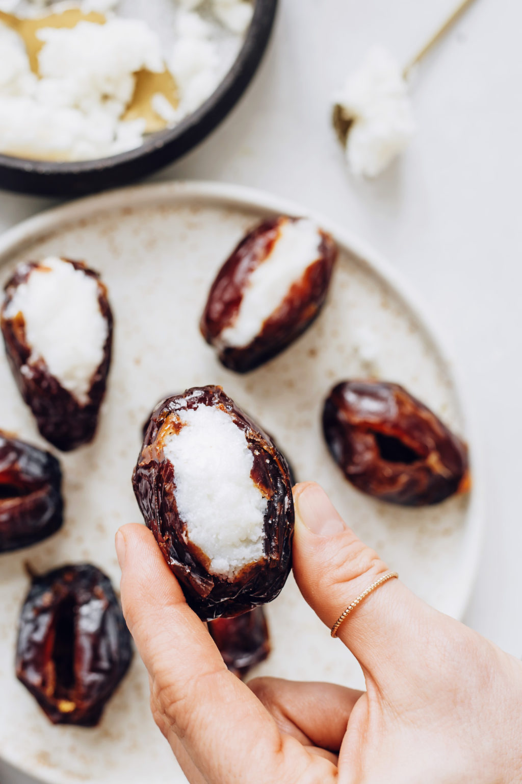 Almond Joy Stuffed Dates - Minimalist Baker Recipes