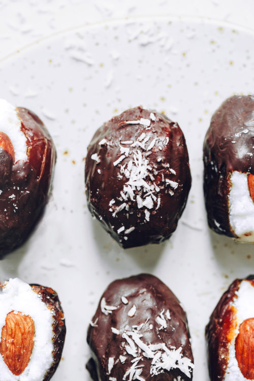 Almond Joy Stuffed Dates - Minimalist Baker Recipes