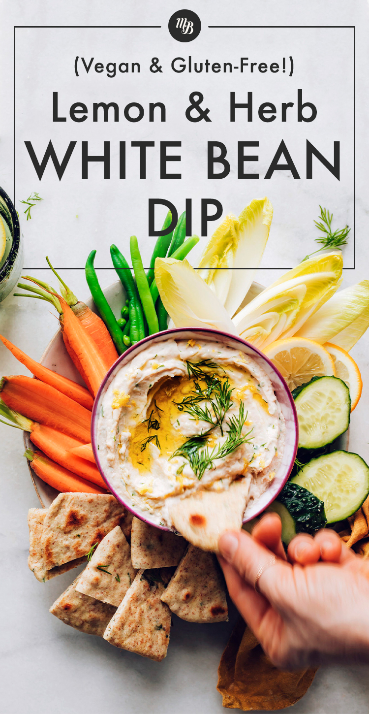 Lemon and Herb White Bean Dip - Minimalist Baker Recipes