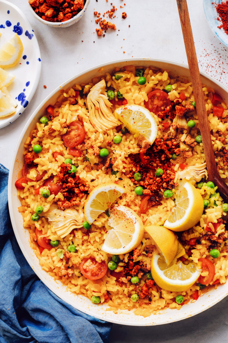 Easy Vegan Paella (1 Pan!) - Minimalist Baker Recipes