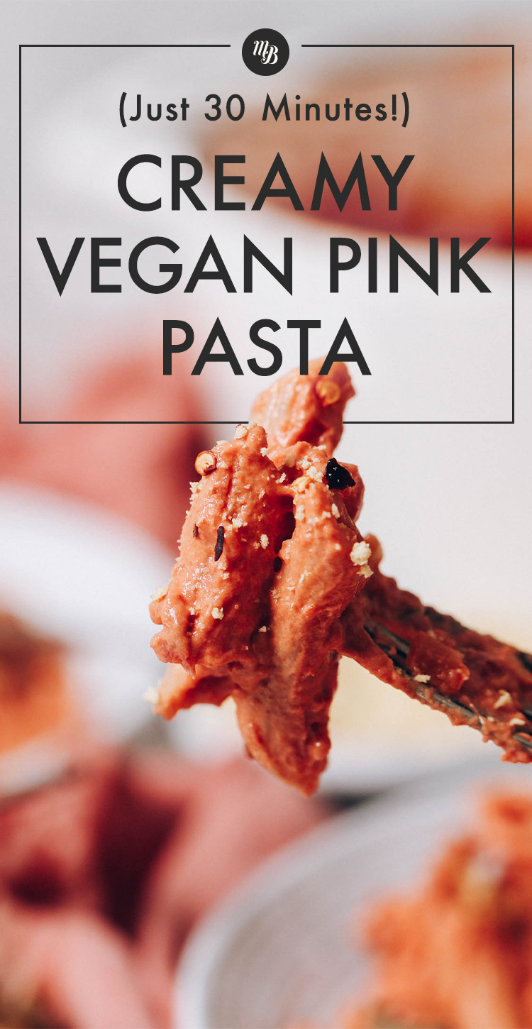 Creamy Vegan Pink Pasta (30 Minutes!) - Minimalist Baker Recipes
