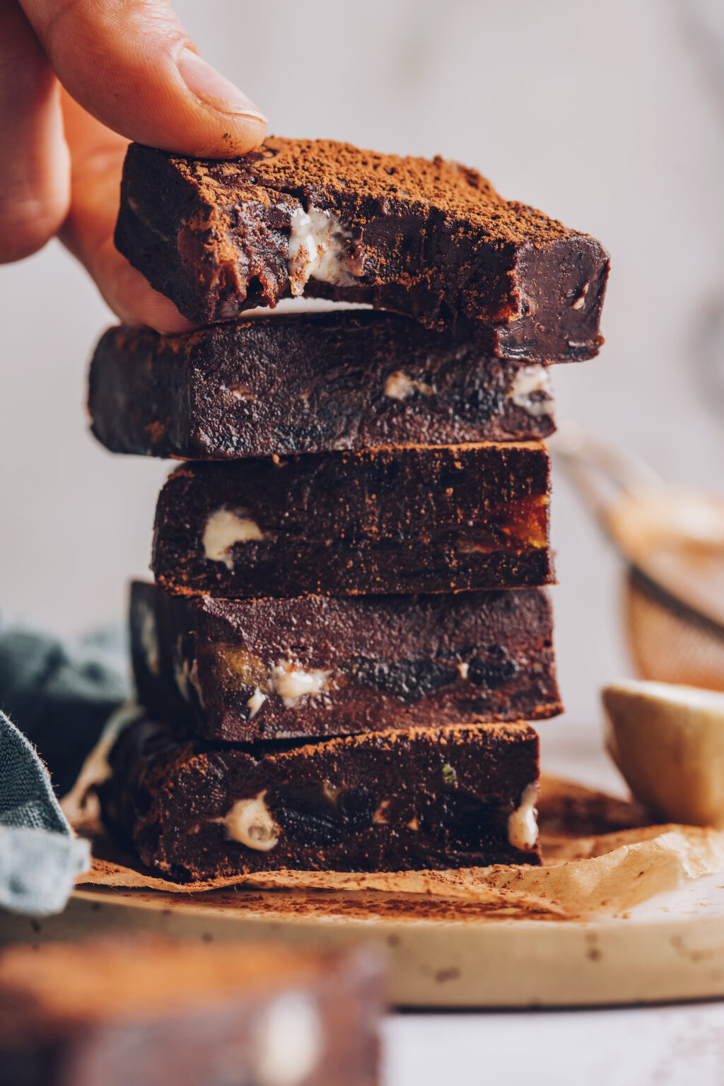 Fudgy Tahini Date Chocolate Bars - Minimalist Baker