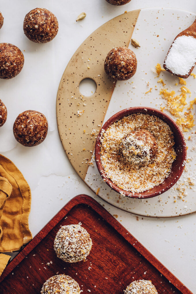 Orange Cardamom Energy Bites (No-Bake!) - Minimalist Baker Recipes