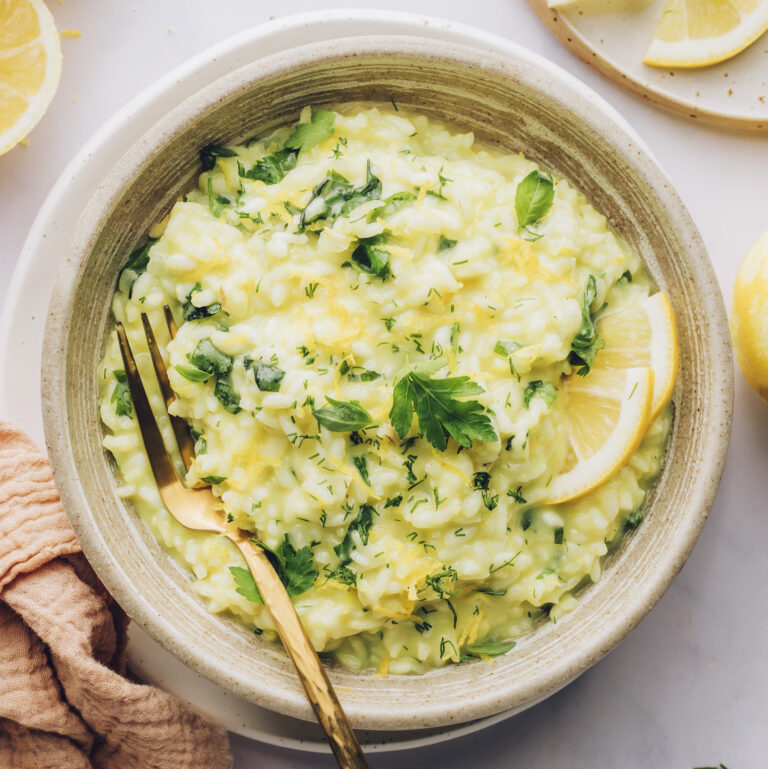 Lemony Risotto with Fresh Herbs & Garlic - Minimalist Baker Recipes
