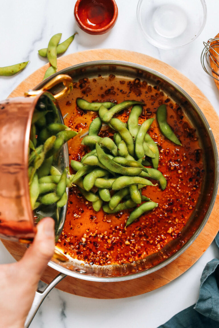 Spicy Garlic Edamame (The Ultimate Appetizer!) - Minimalist Baker
