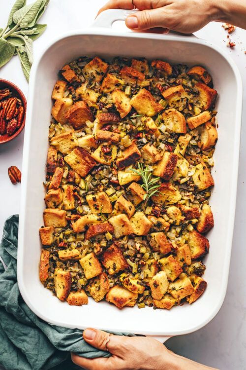 Classic Vegan Gluten-Free Stuffing - Minimalist Baker Recipes
