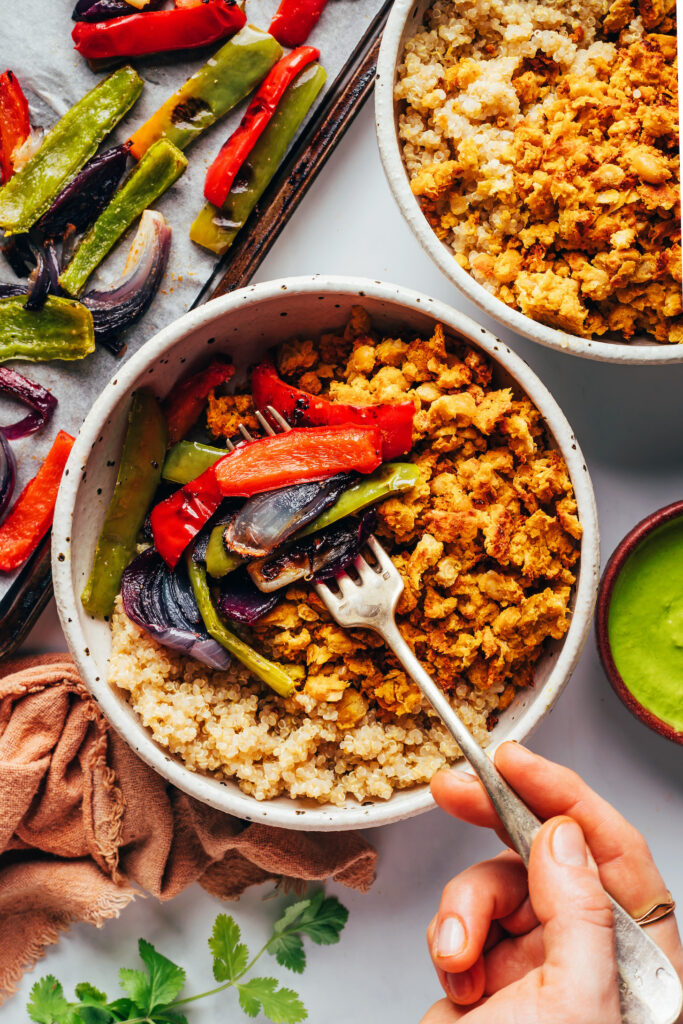 30-Minute Smashed Chickpea Taco Bowls - Minimalist Baker