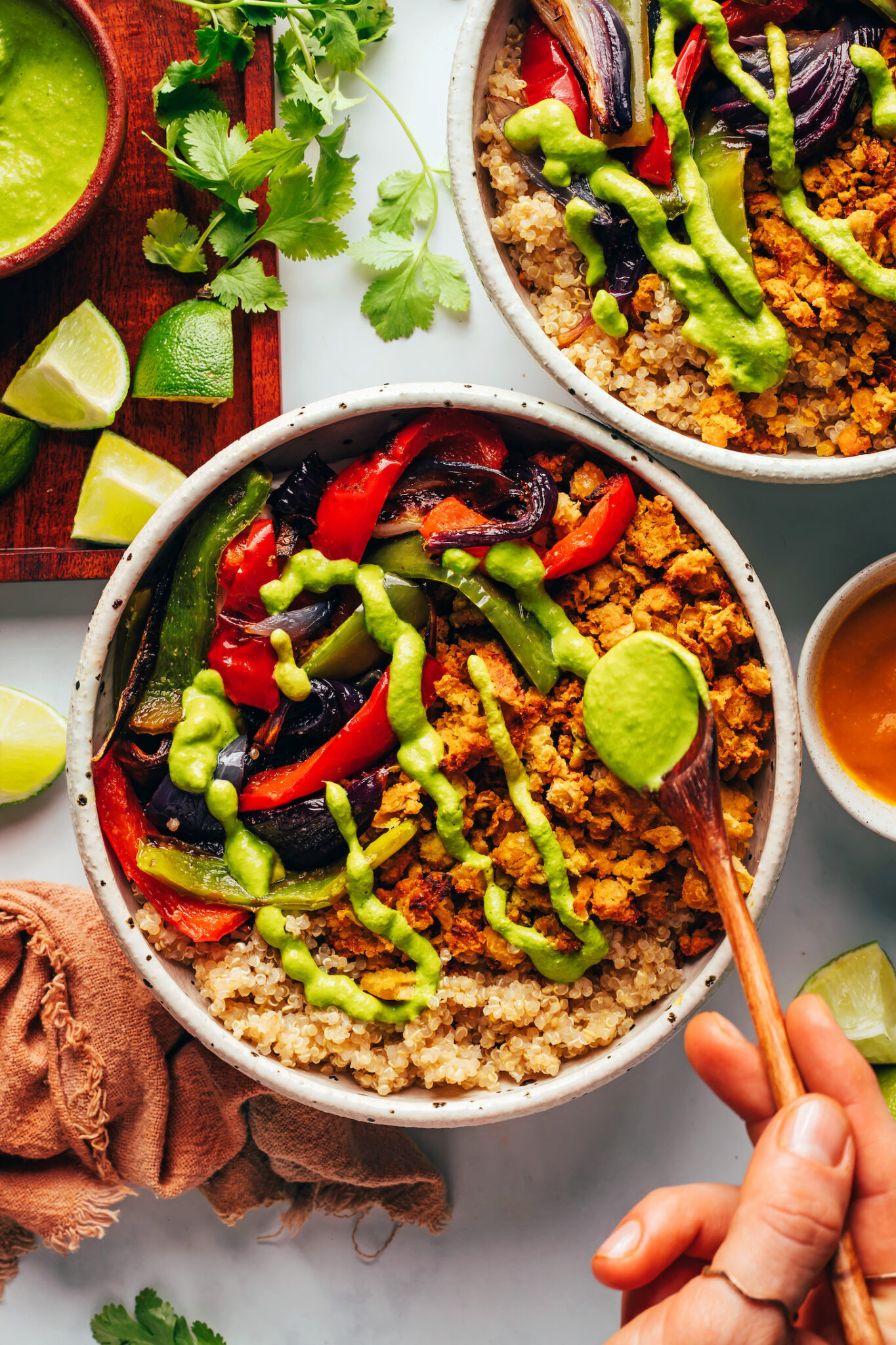 30-Minute Smashed Chickpea Taco Bowls - Minimalist Baker