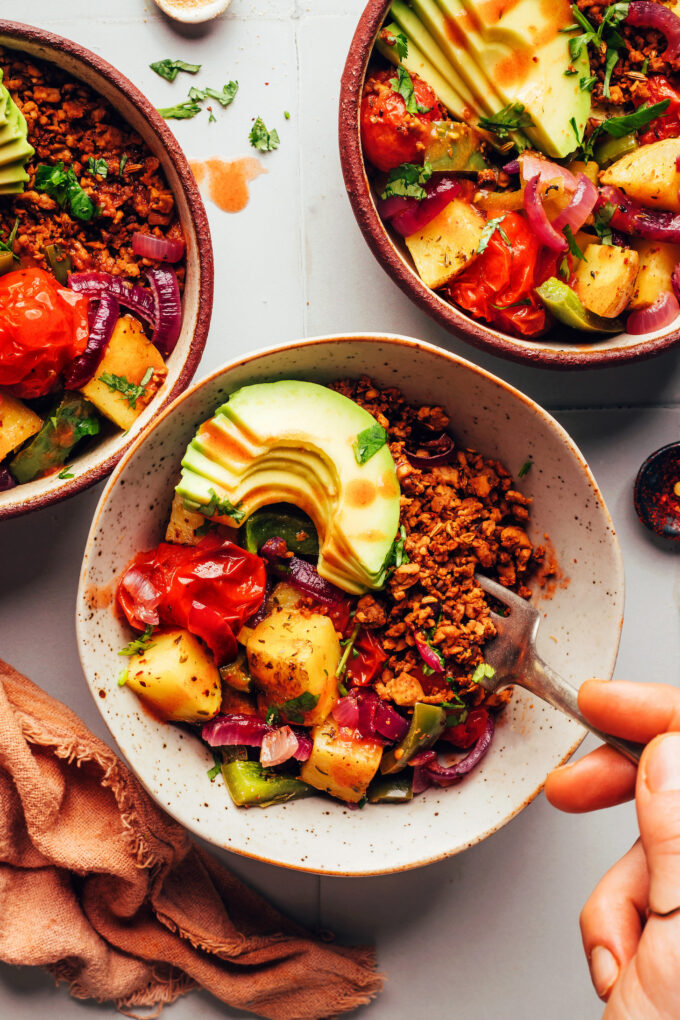 Savory Vegan Breakfast Bowls (Pizza-Inspired!) - Minimalist Baker