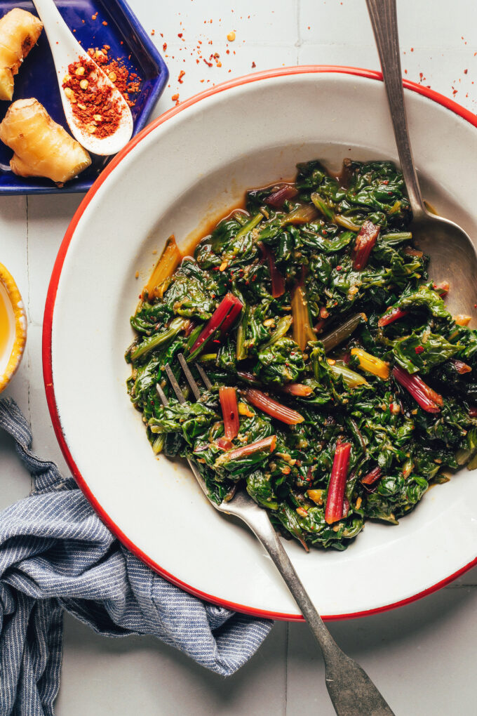Sesame Sautéed Swiss Chard - Minimalist Baker Recipes