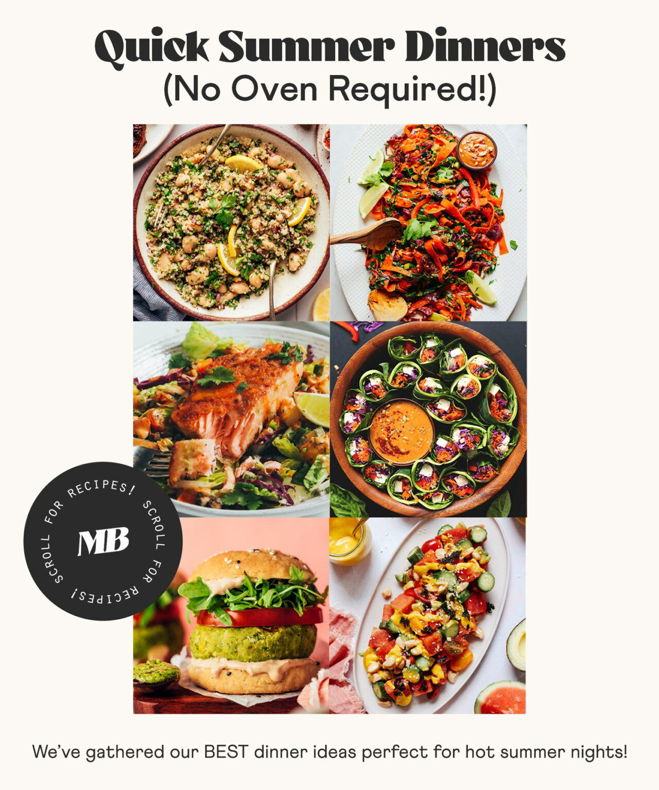 Quick Summer Dinners (No Oven Required!) - Minimalist Baker