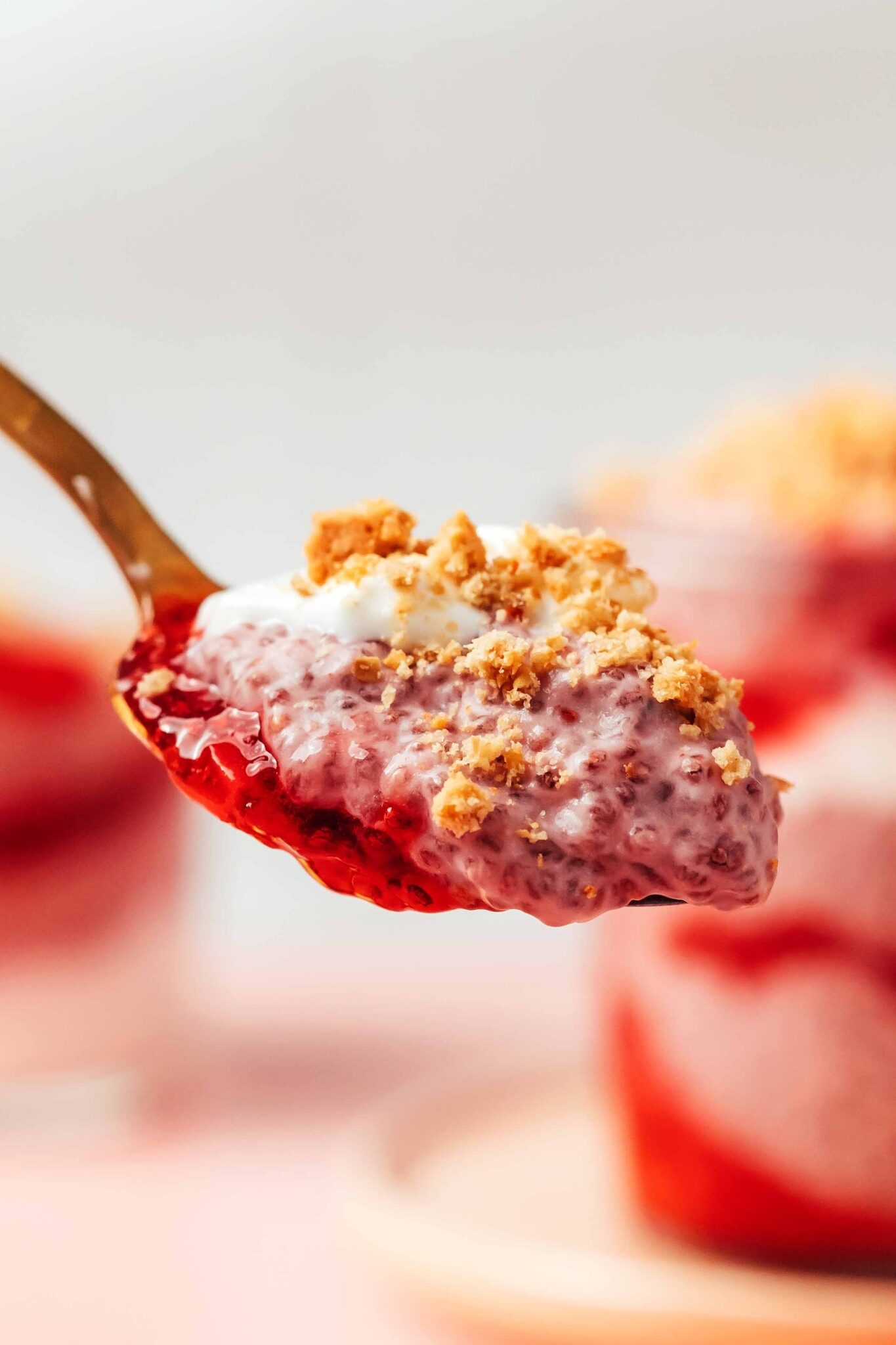 Strawberries & Cream Chia Pudding - Minimalist Baker Recipes